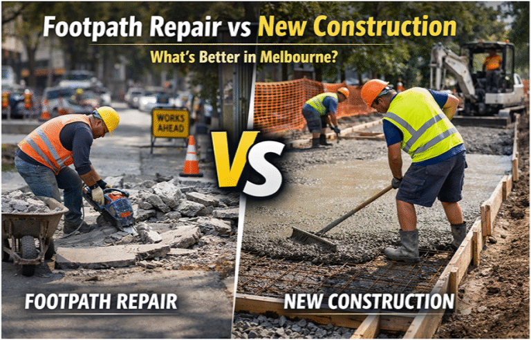 Footpath Repair vs New Construction What’s Better in Melbourne?